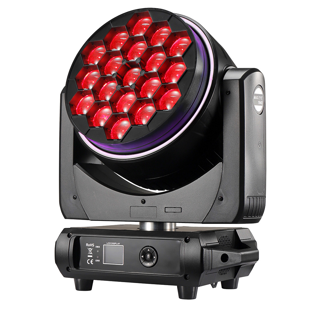 19pcs 40W RGBW 4in1 Bee Eye LED moving head ZOOM and Rotation light ...