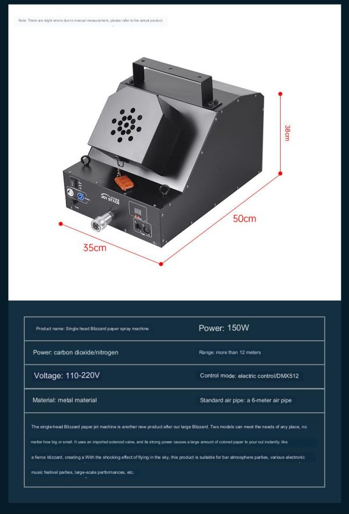 Large CO2 Paper Shred Blower Confetti Cannon Two Shot Party Spray ...