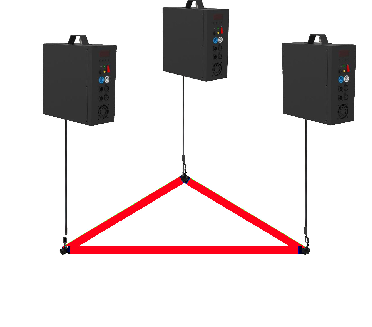 kinetic light DMX winches triangle tube light hoist winch HS-LMB60TT ...