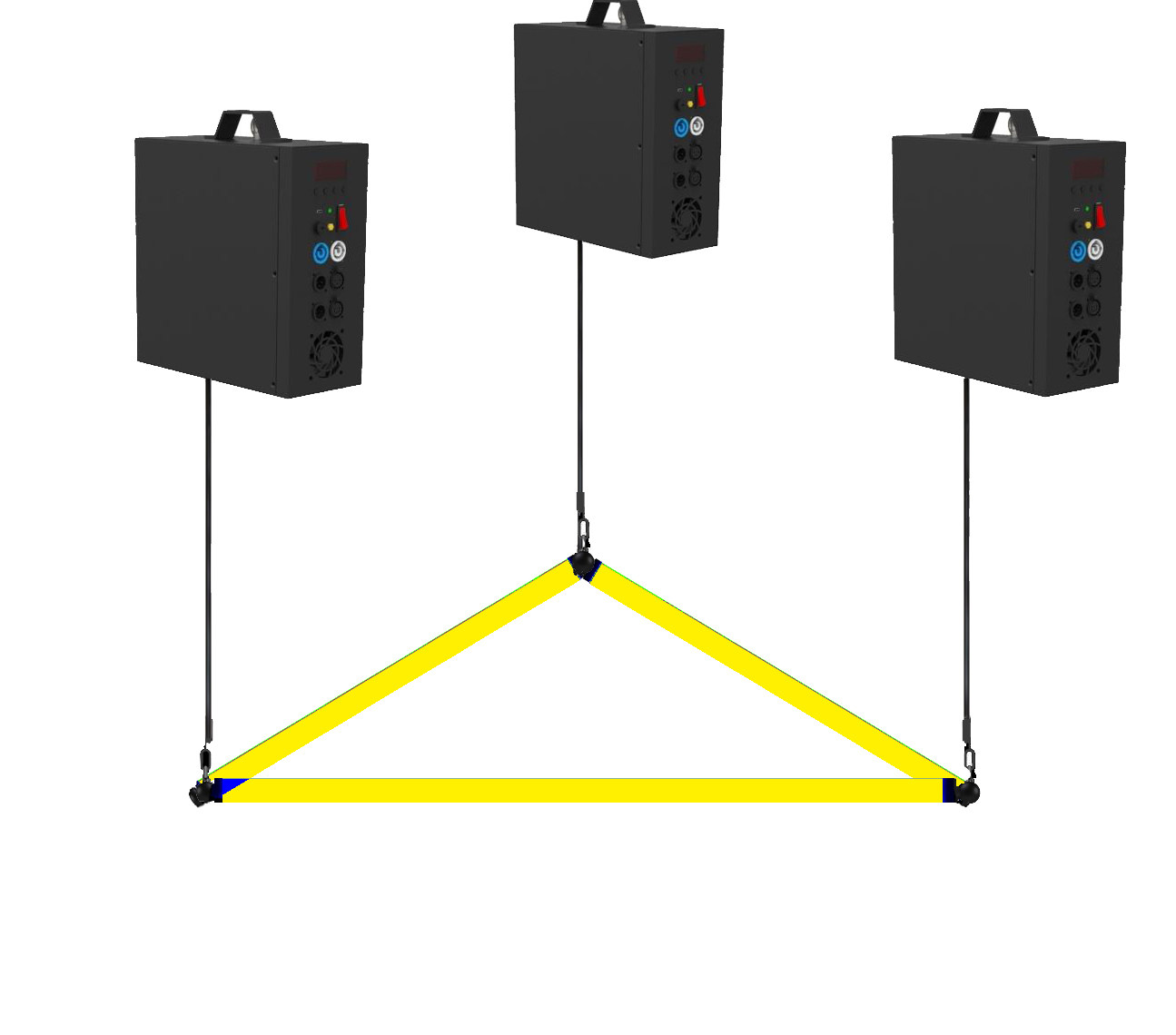 kinetic light DMX winches triangle tube light hoist winch HS-LMB60TT ...