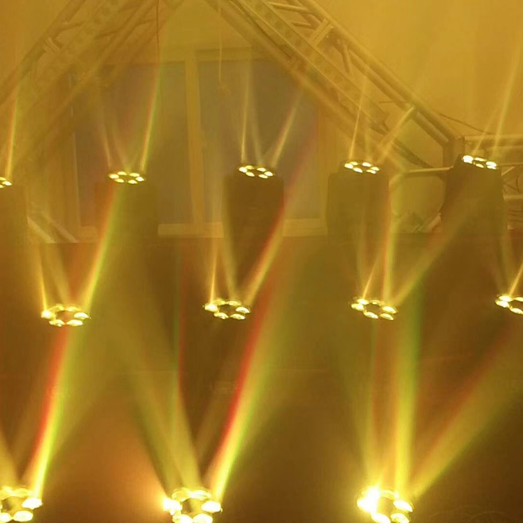 6pcs 15W RGBW 4in1 Mini led bee eye moving head light HS-LMW0615BE ...