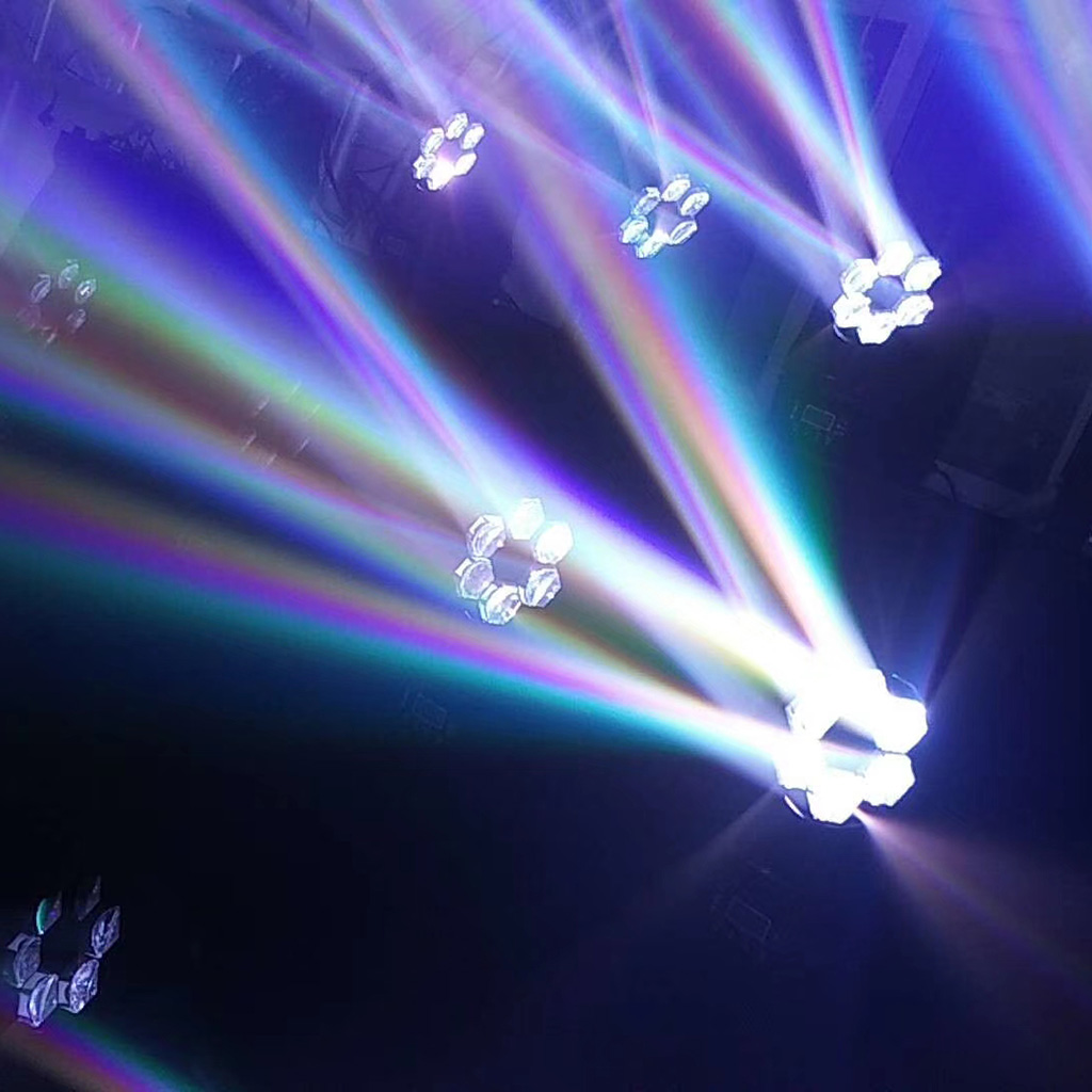 6pcs 15W RGBW 4in1 Mini led bee eye moving head light HS-LMW0615BE ...