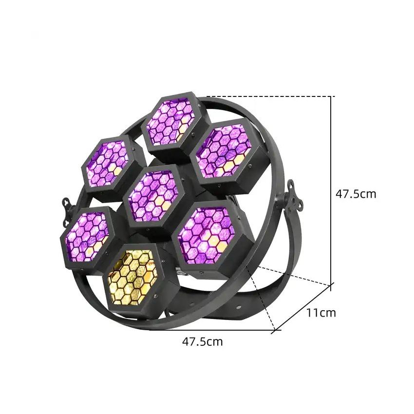 Mini P1 Retro Stager 7x50W RGB Audience Background Blinder Strobe Stage ...